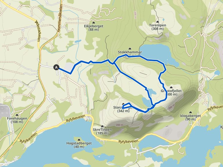 Cimeira de Storaberget e circuito do lago Grindavatnet | caminhada | Komoot